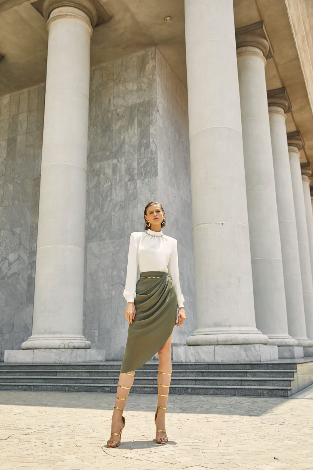 Demeter Skirt (Green) | INSOMNIA BANGKOK